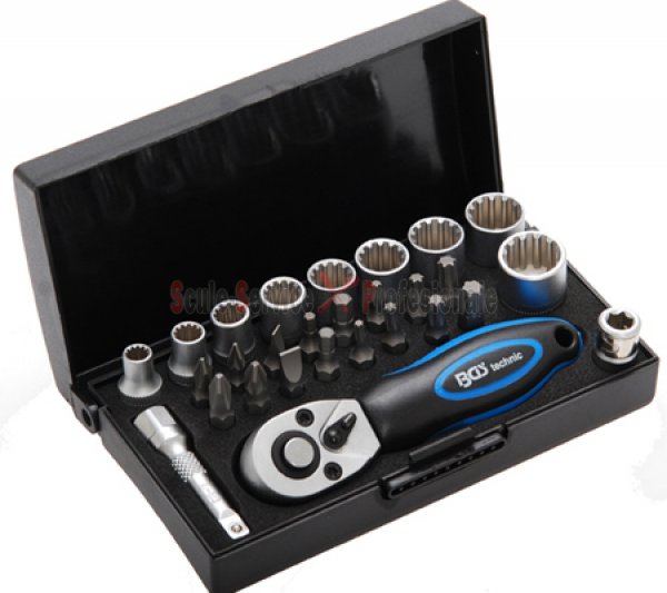 Scule service profesionale - BGS 2143-TRUSA TUBULARE 1/4" 28 buc/Tr ...